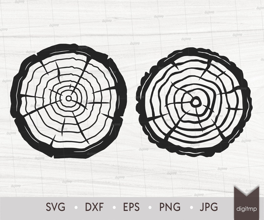 Wood Slices. Tree Trunk Stump Twinni. Wood Log Slices. Laser Cut ...