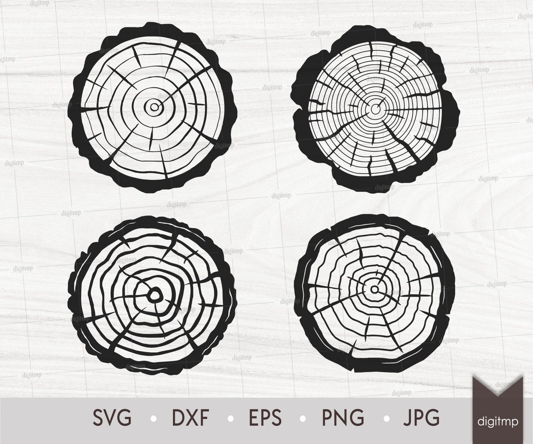 Wood Slices Set. Tree Trunk Stump Thirty. Wood Log Slices. Laser Cut ...