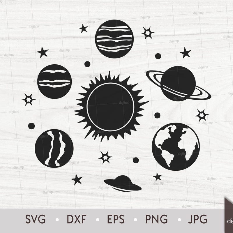 Solar System Planets Svg - Etsy