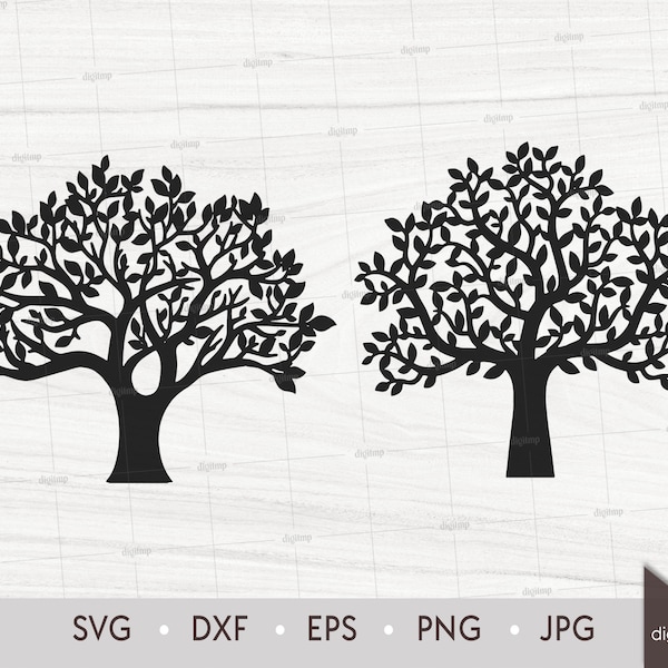 Oak Tree Svg - Etsy