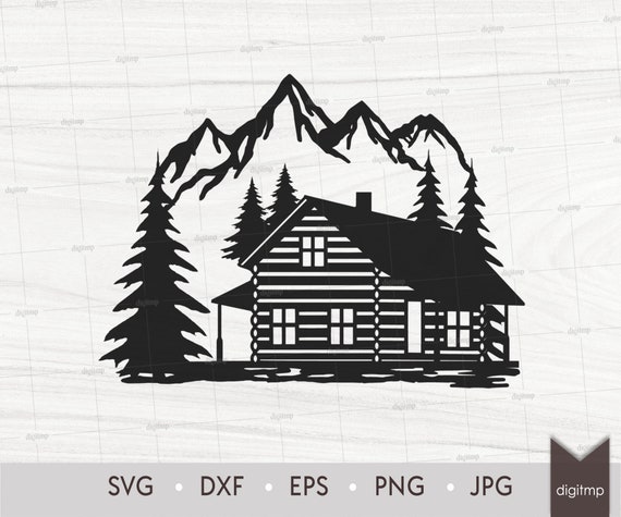 Mountain Cabin Clip Art