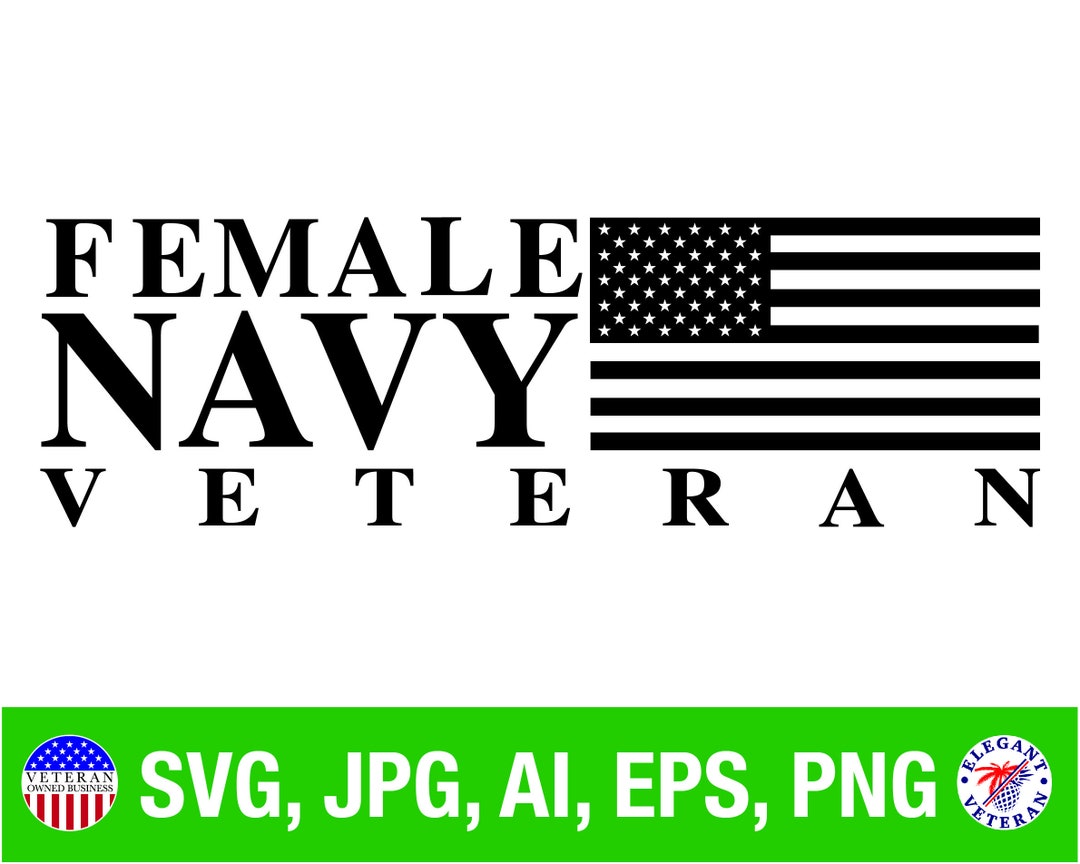 Navy Female Veteran With Flag, SVG, Png, Vector, Crafts, Tshirt, Image ...
