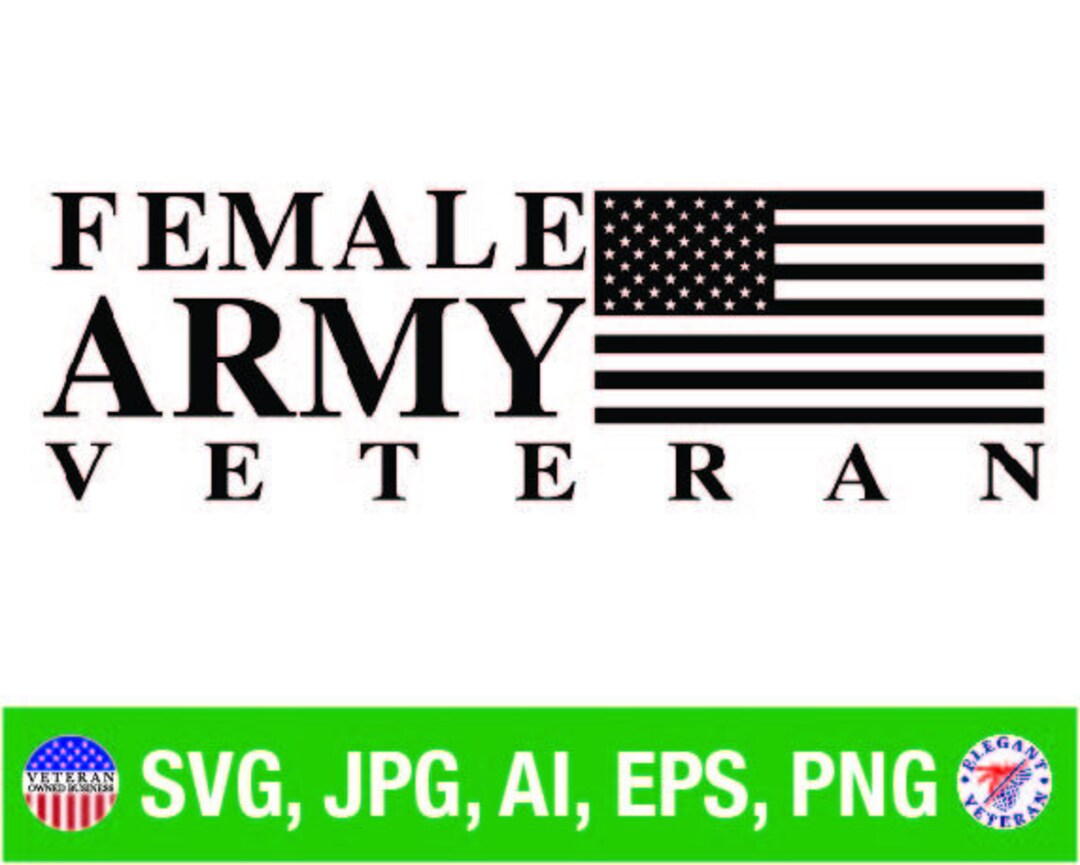 Army Female Veteran With Flag, SVG, Png, Vector, Crafts, Tshirt, Image ...