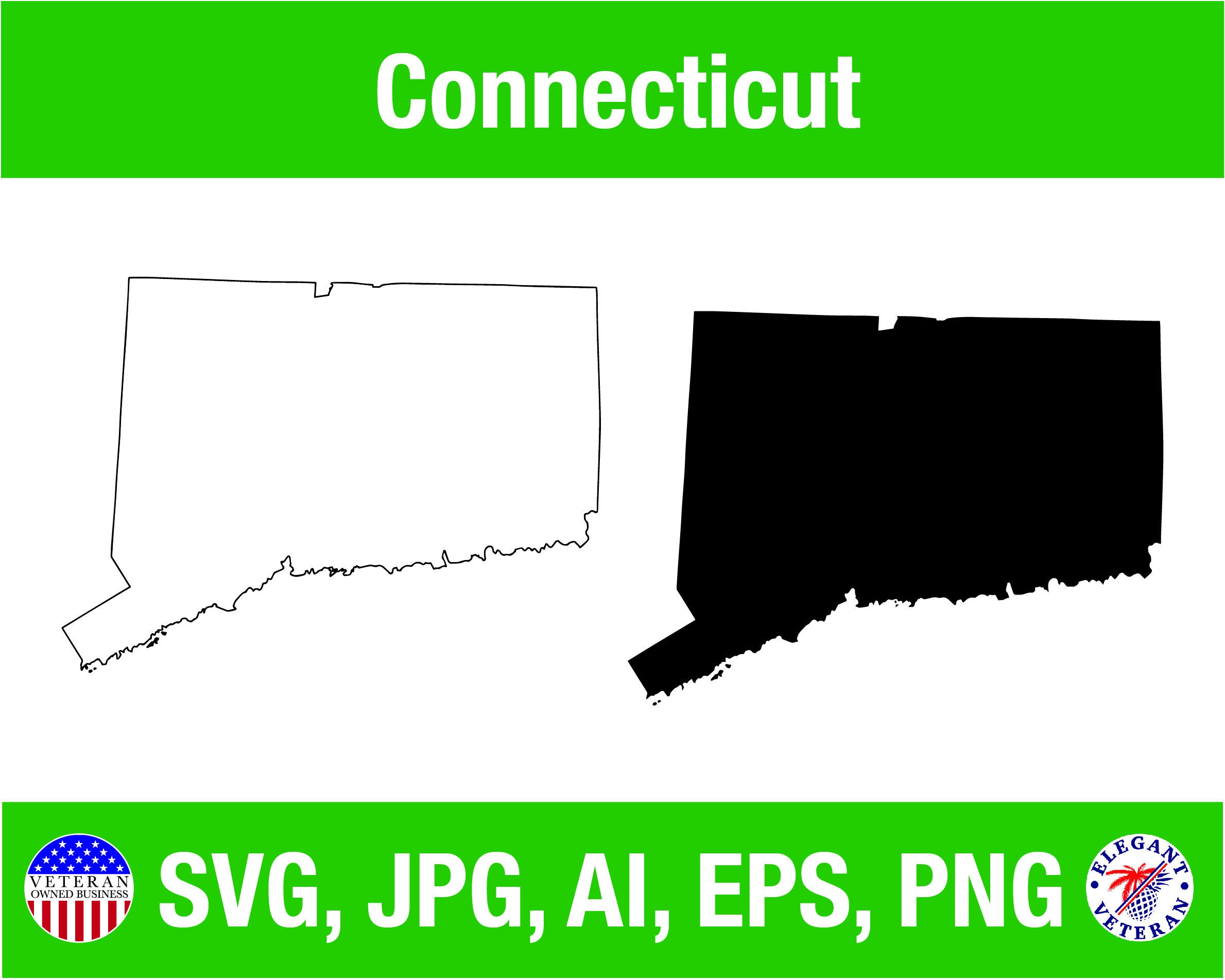 Connecticut State SVG Png Vector Crafts Tshirt Image - Etsy