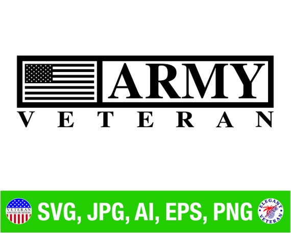 Army Veteran With Flag SVG Png Vector Crafts Tshirt - Etsy