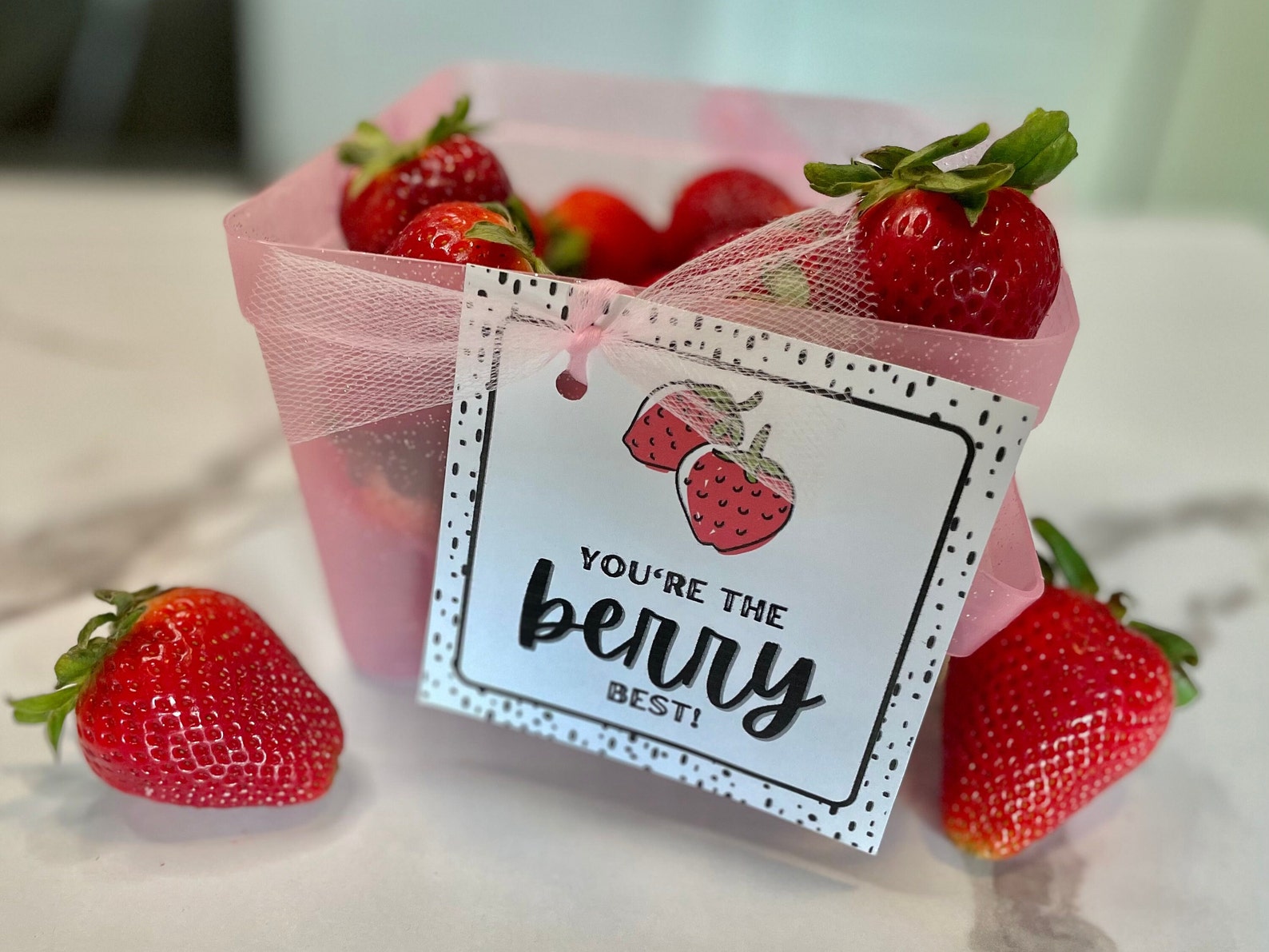 You're the Berry Best Strawberry Gift Tag Mother's Day Berry Basket ...