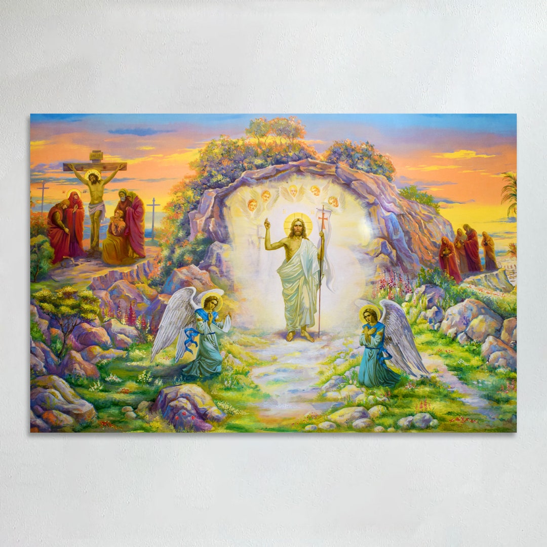 Resurrection of Jesus Canvas Obi Wan Jesus Home Decor Jesus - Etsy
