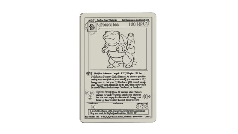 3d Charizard, Blastoise, Venusaur Bundle Pokemon Card STL Files ...
