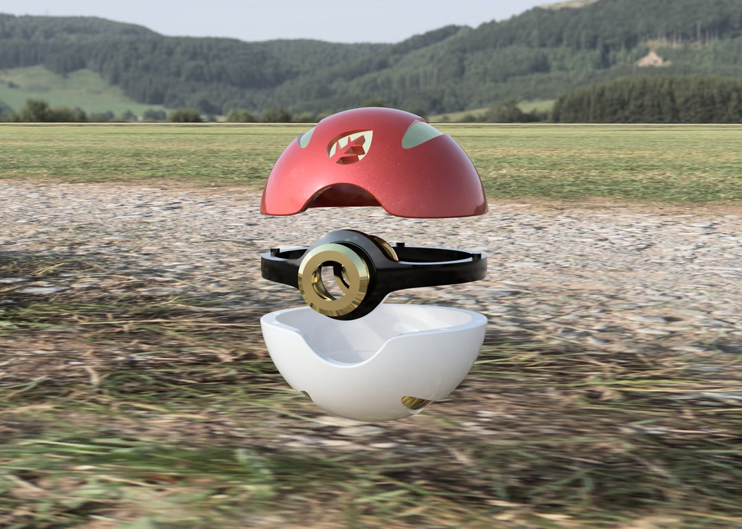 Real Life Pokeball With Grass Emblem STL Files *DIGITAL ITEM* - Etsy