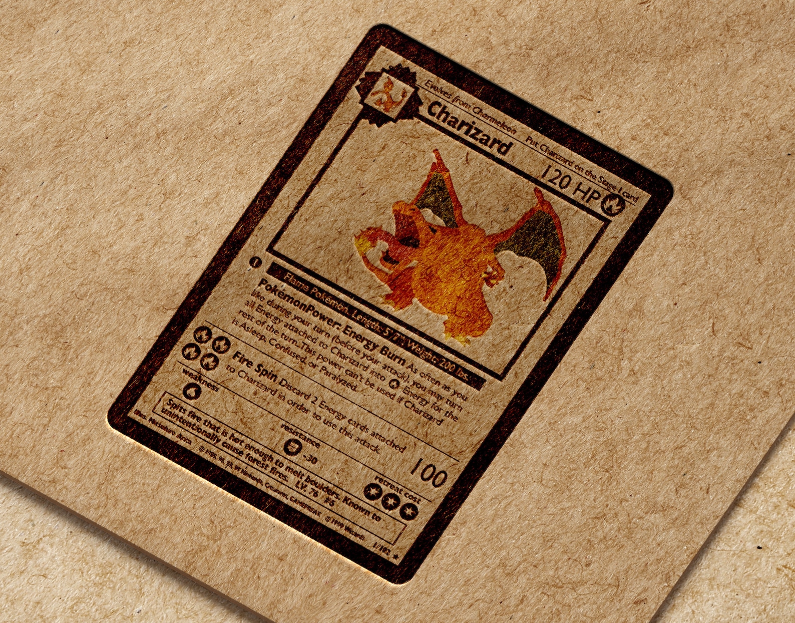 Charizard Pokemon Card EPS File for Engraving - Etsy
