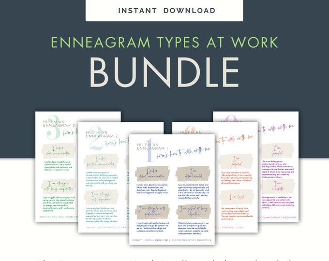 Enneagram at Work Bundle | Enneagram Types at Work Guide | Digital ...