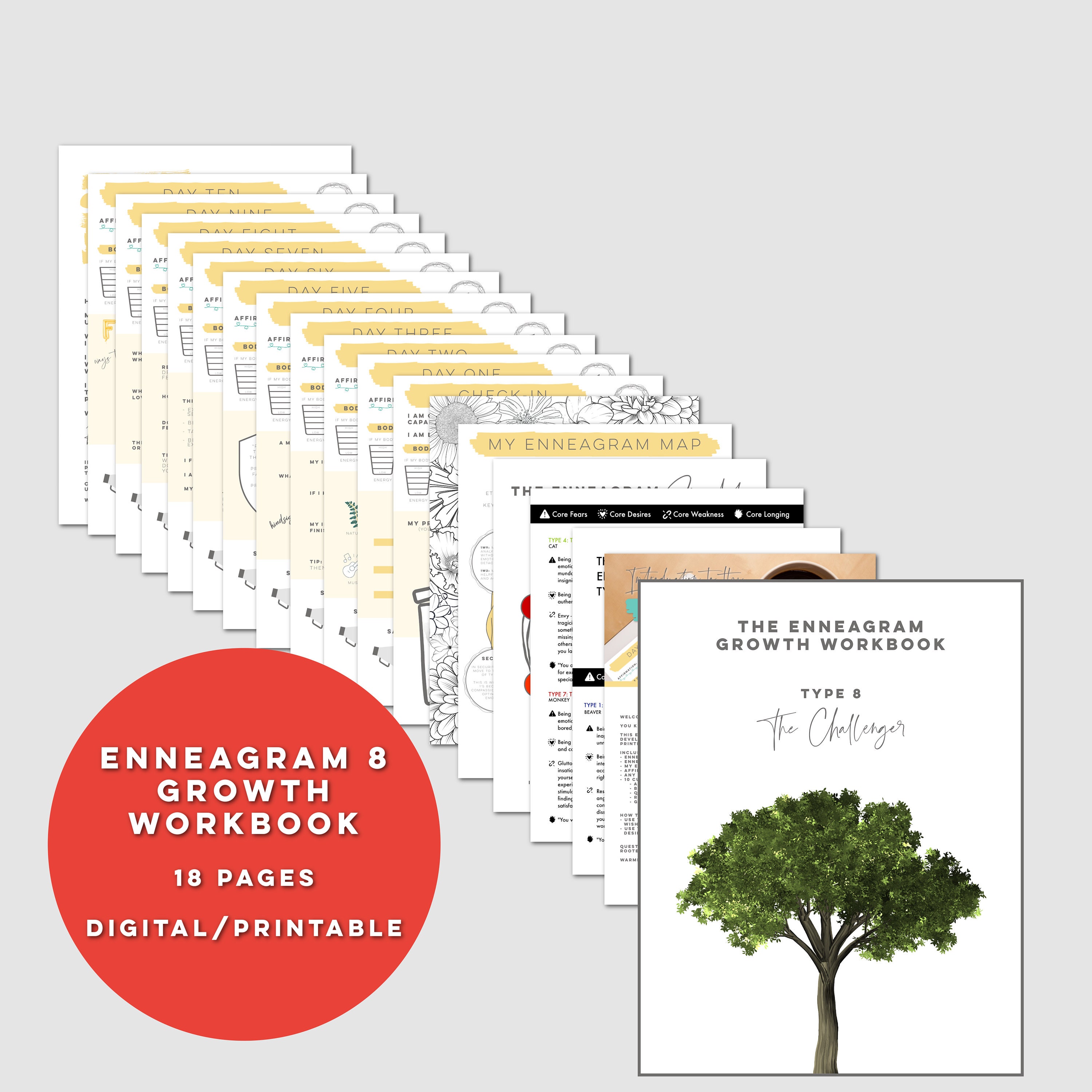 Enneagram 8 Workbook | Digital | Printable | Self Care Journal - Etsy