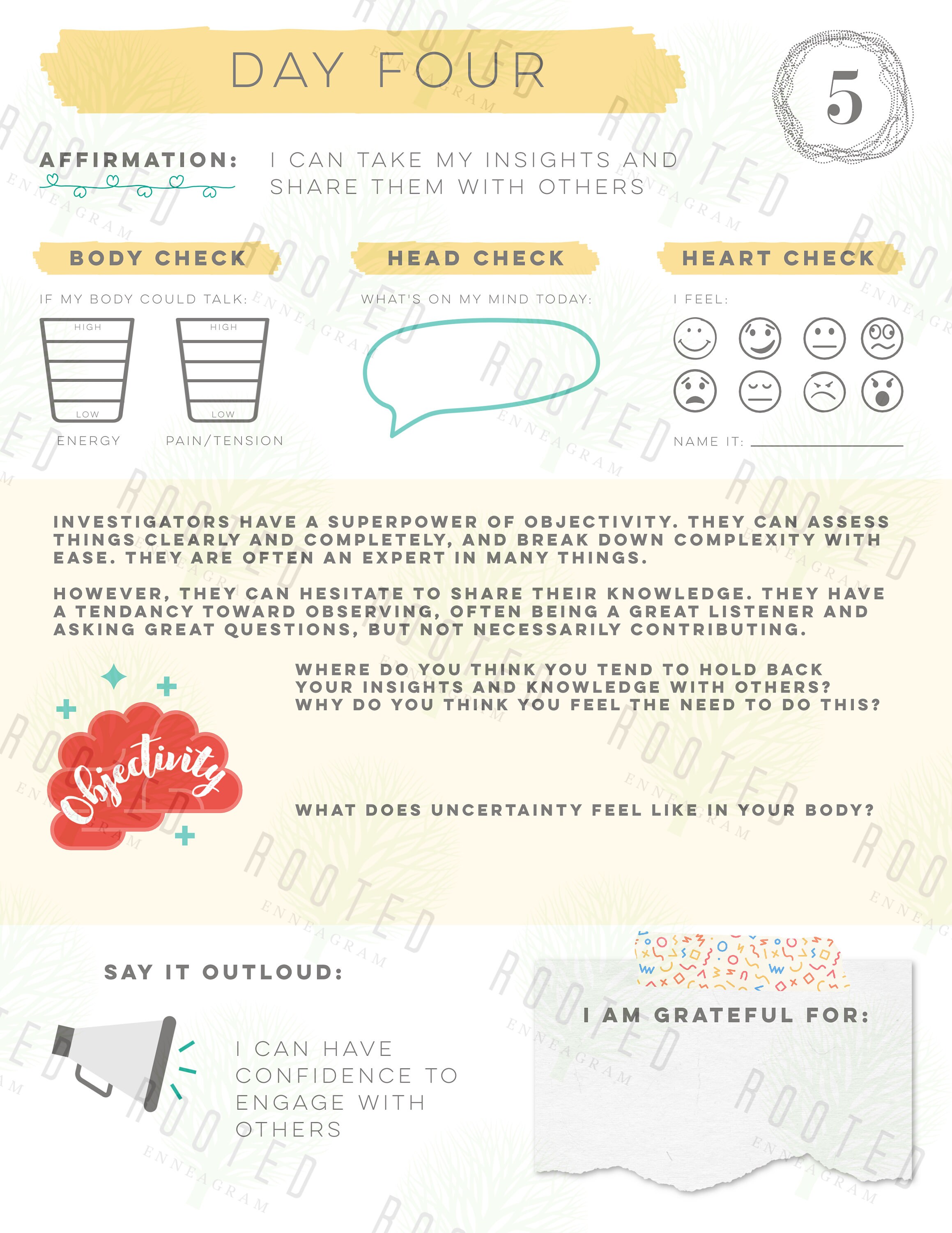 Enneagram 5 Workbook | Digital | Printable | Self Care Journal - Etsy