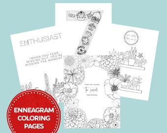 Enneagram 7 Coloring Pages Digital Download - Etsy