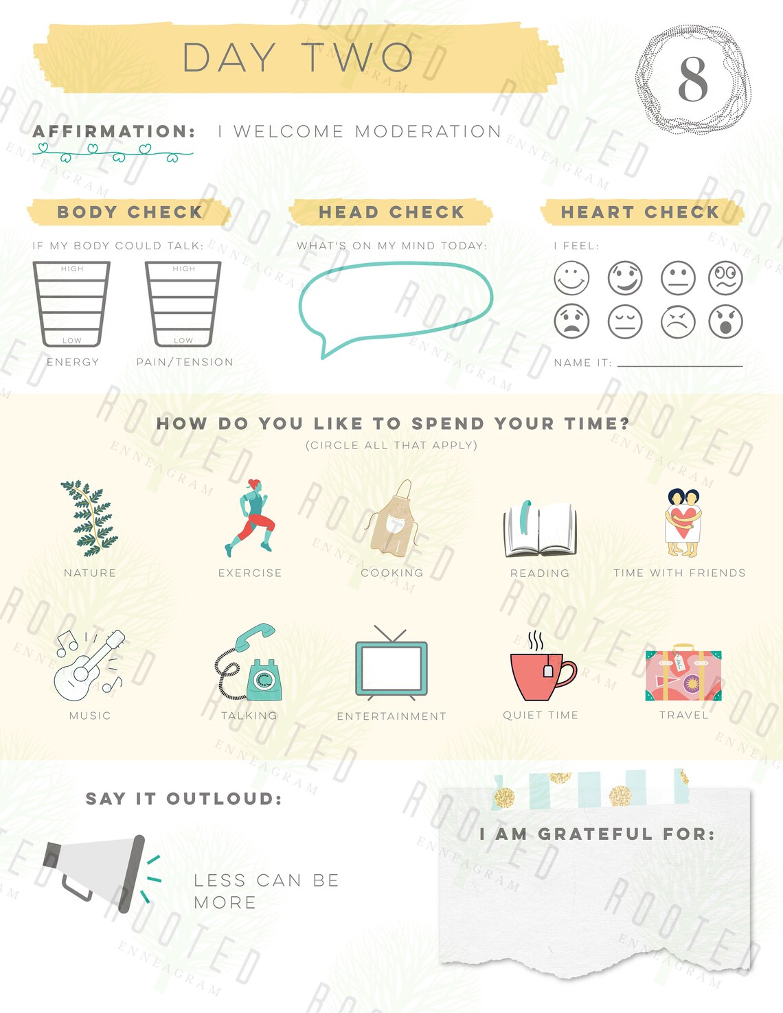 Enneagram 8 Workbook Digital Printable Self Care Journal - Etsy