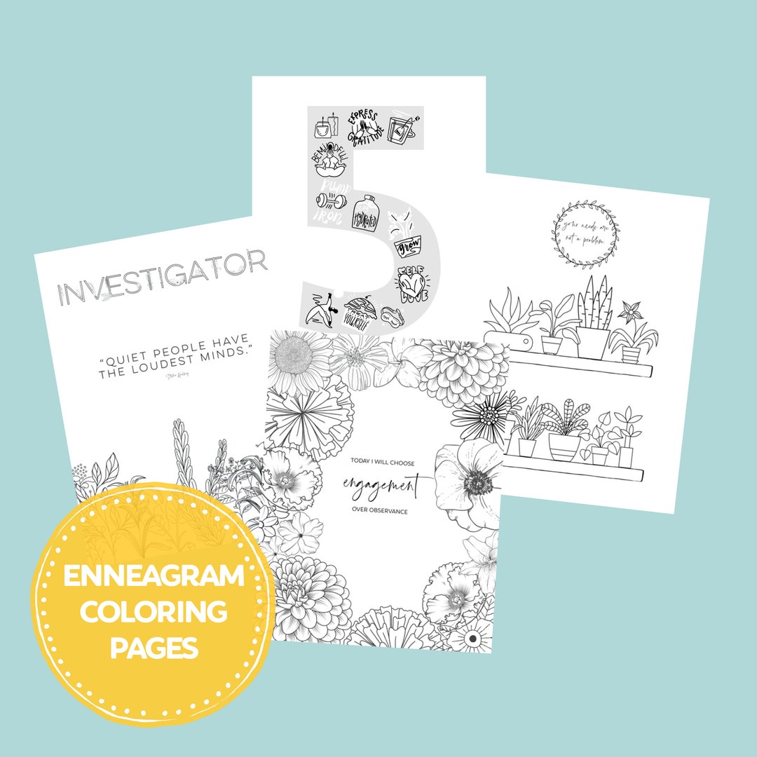 Enneagram 5 Coloring Pages | Digital Download - Etsy