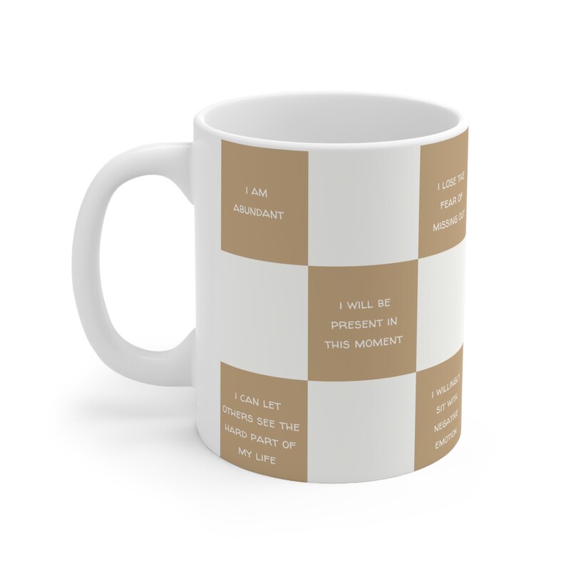 Enneagram 7 Checkered Affirmations Ceramic Mug - Etsy