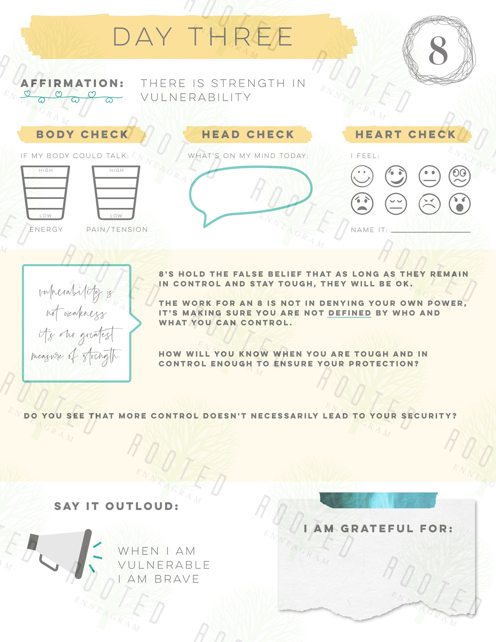 Enneagram 8 Workbook | Digital | Printable | Self Care Journal - Etsy