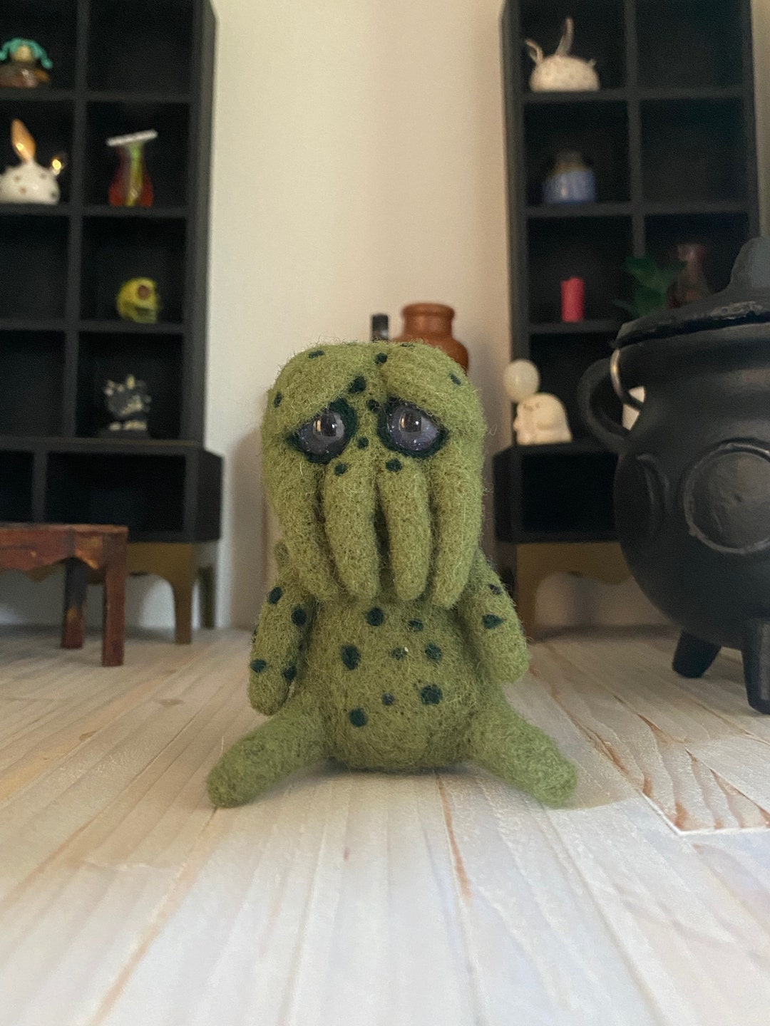 Needle Felted Sad Cthulhu Articulated Art Doll - Etsy
