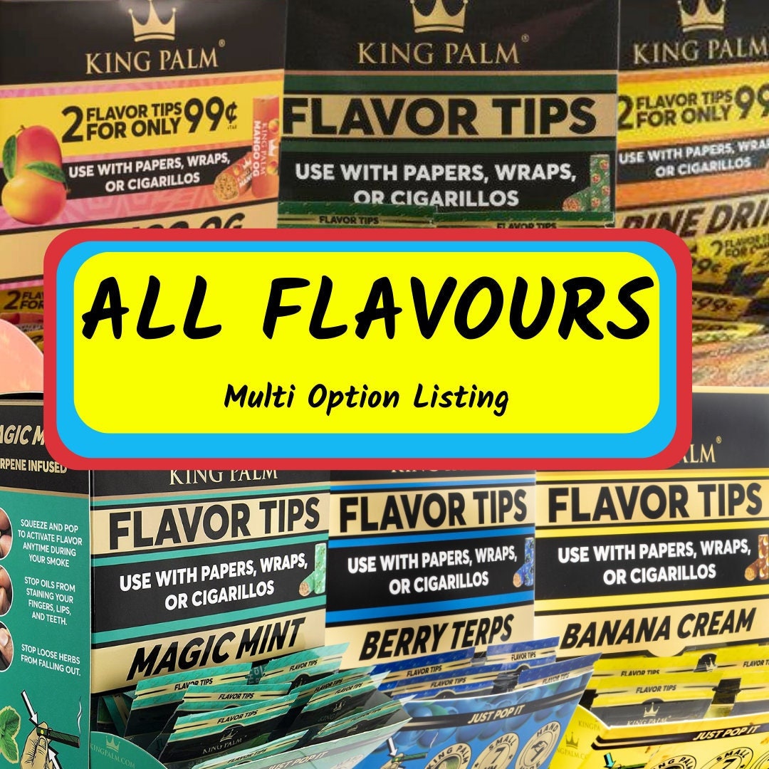 King Palm Fruity Flavoured 7mm Roach Filter Tips 1 50 - Etsy