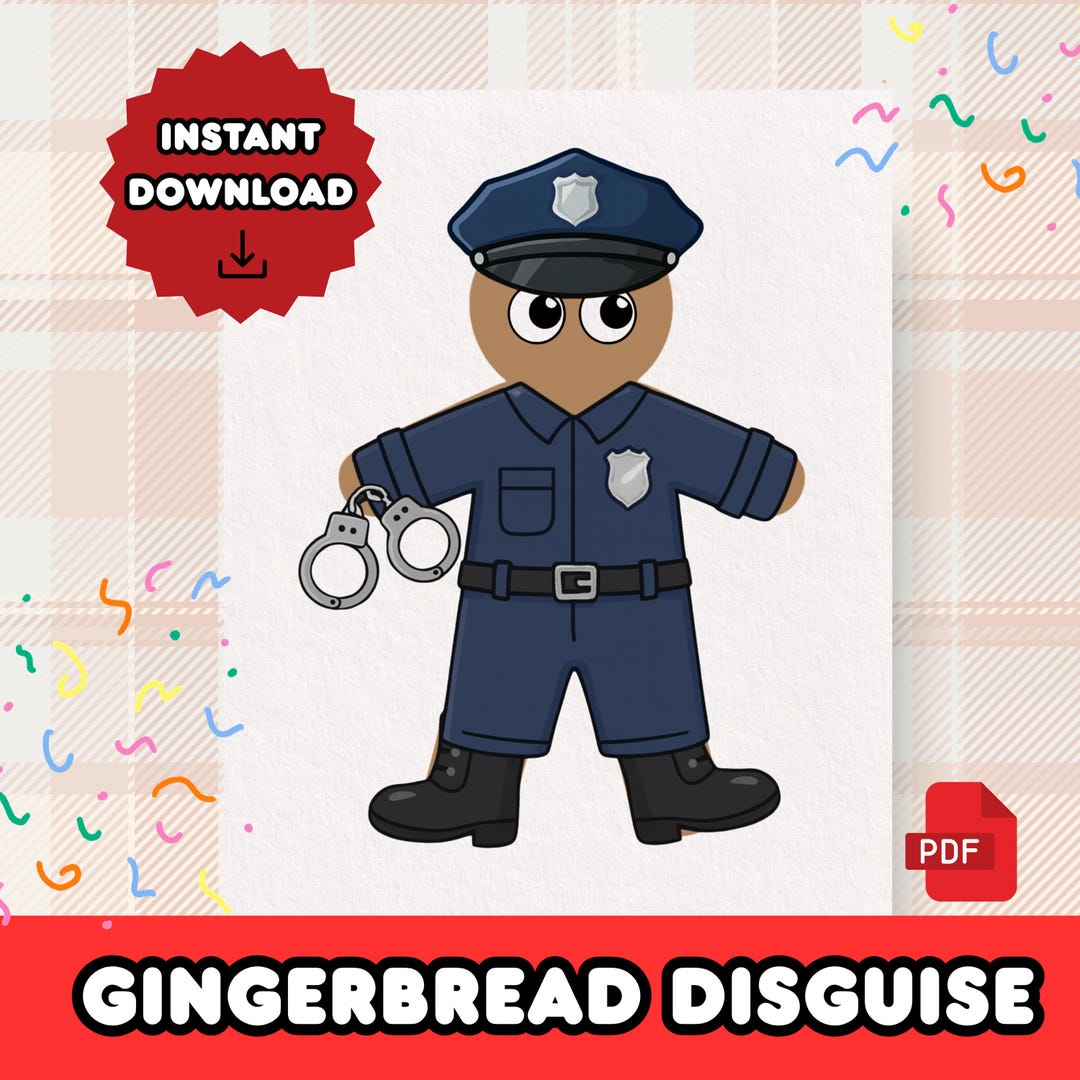 Disguise a Gingerbread Man, Gingerbread in Disguise, Police Officer ...