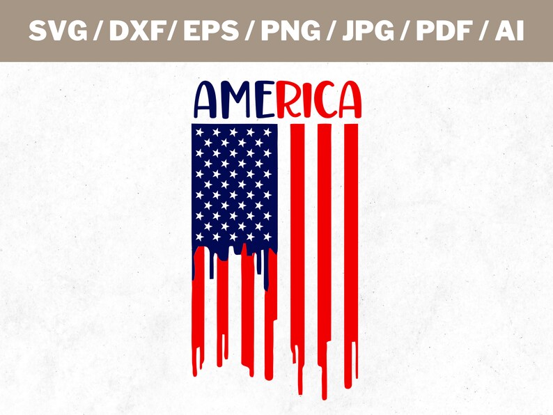 American Flag SVG Fourth of July Svg Independence Day Cut - Etsy