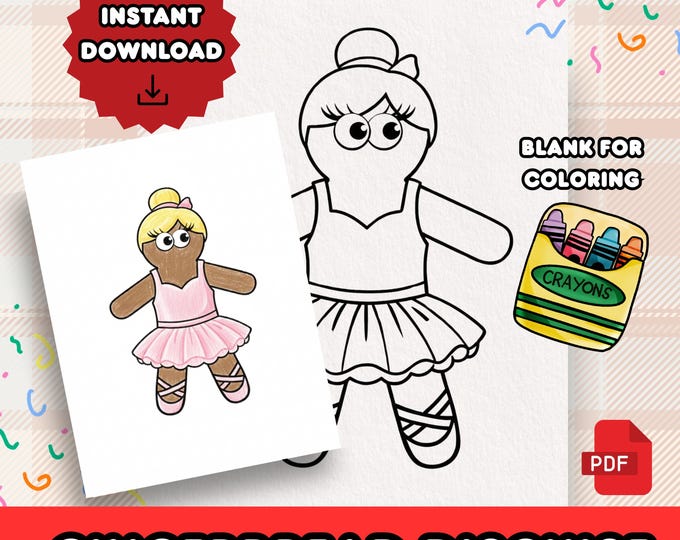 Disguise a Gingerbread Man Ballerina | Christmas Craft Printable | Kids ...