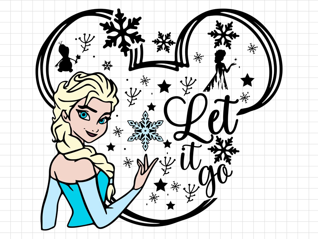 Let It Go Svg Png, Frozen Princess Svg, Magic Castle Christmas Svg ...
