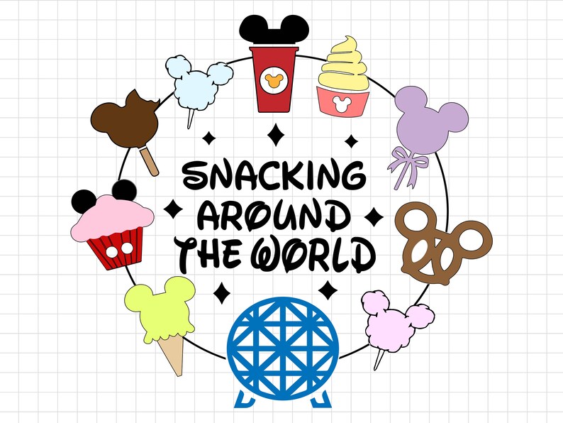 Snacking Around the World Svg Drinks and Foods Svg Family - Etsy