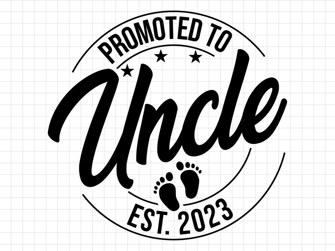 Promoted to Uncle Svg Png Baby Announcement SVG Uncle Est - Etsy