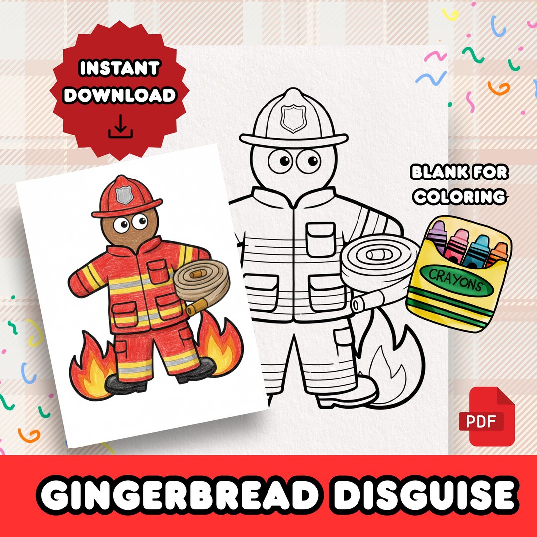 Disguise a Gingerbread Man, Gingerbread in Disguise, Firefighter ...