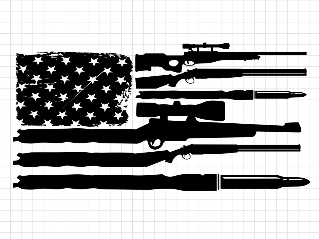 American Gun Flag Svg, Guns Svg, 2nd Amendment Svg, Rifle Svg ...