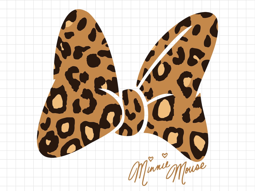 Mouse Bow Svg, Magic Mouse Cheetah Bow Svg, Mouse Leopard Bow Svg ...