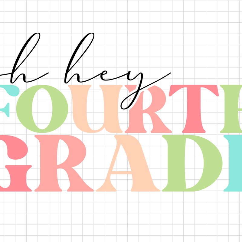 Fourth Grade Svg - Etsy