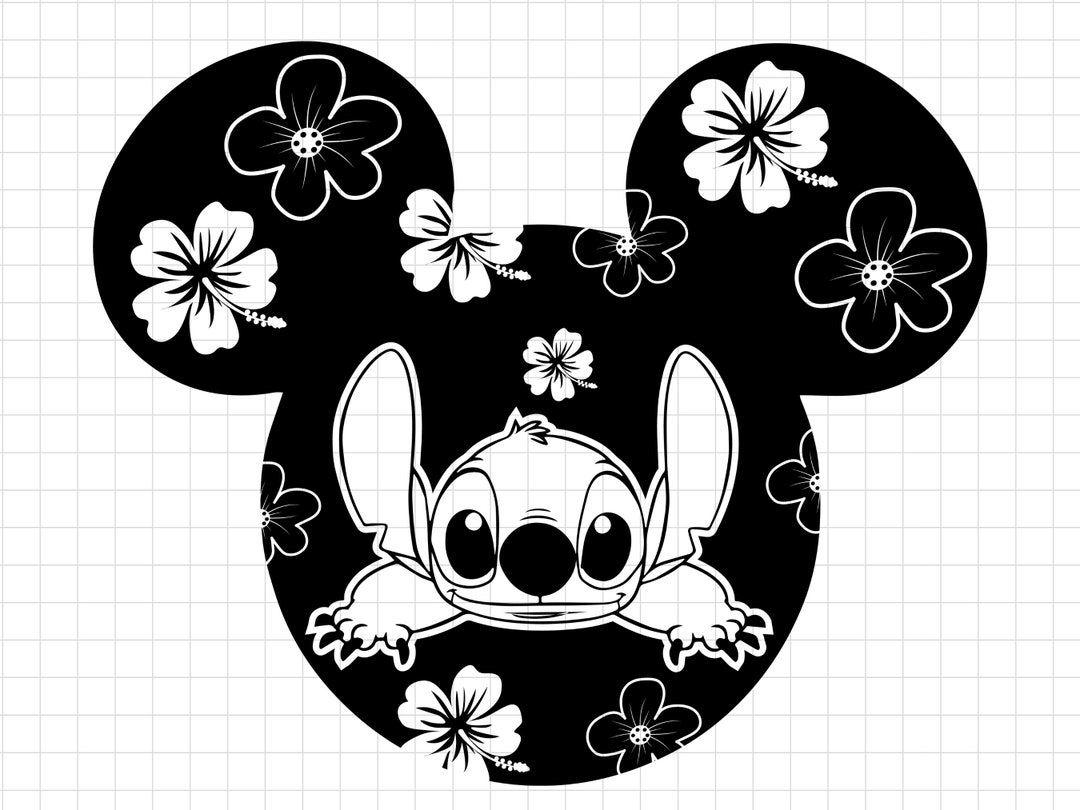 Stitch Svg Stitch Silhouette Svg Tête de souris Svg Magic - Etsy France