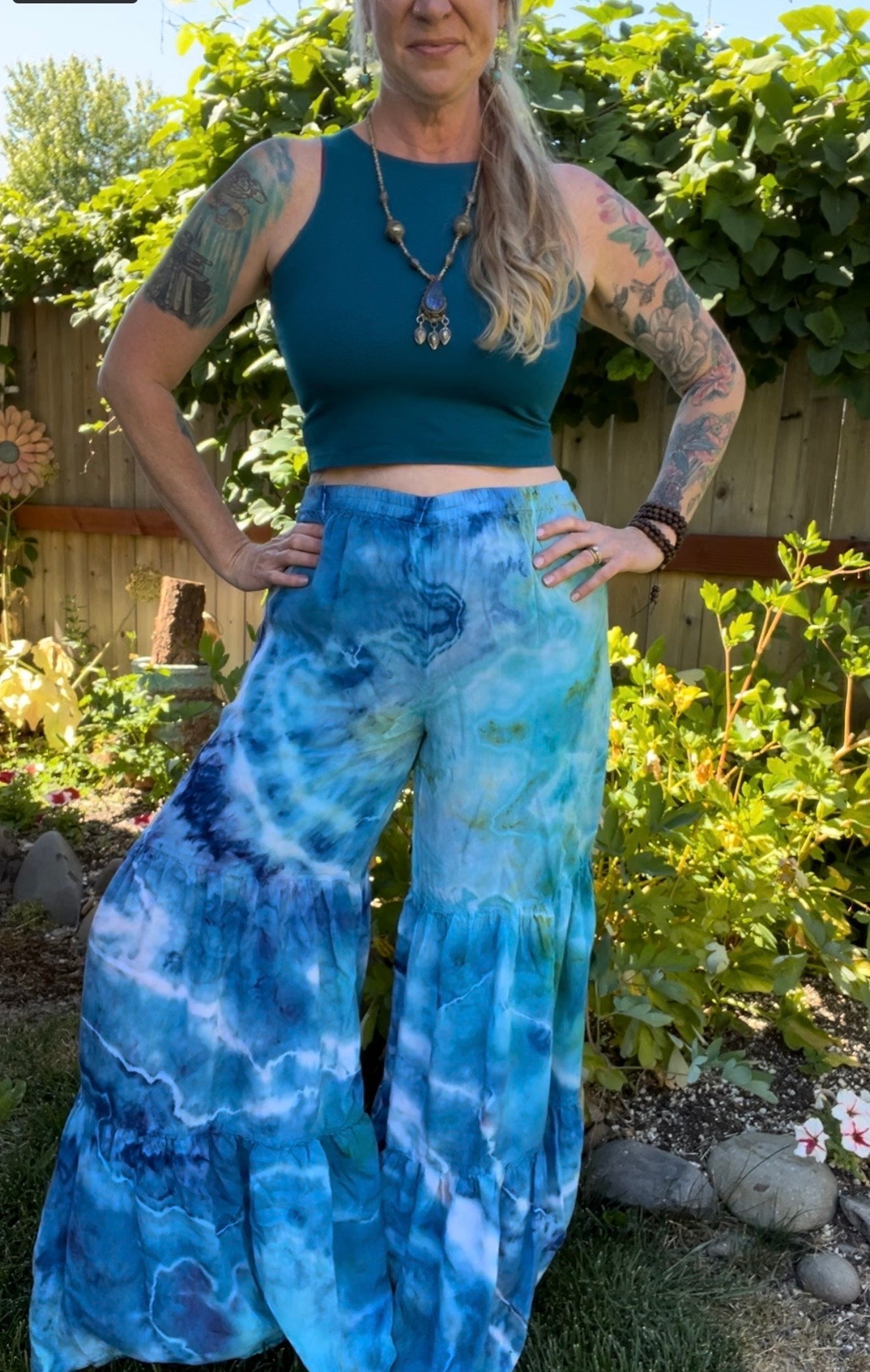 Tie Dye Tribal Tiered Pants - Etsy