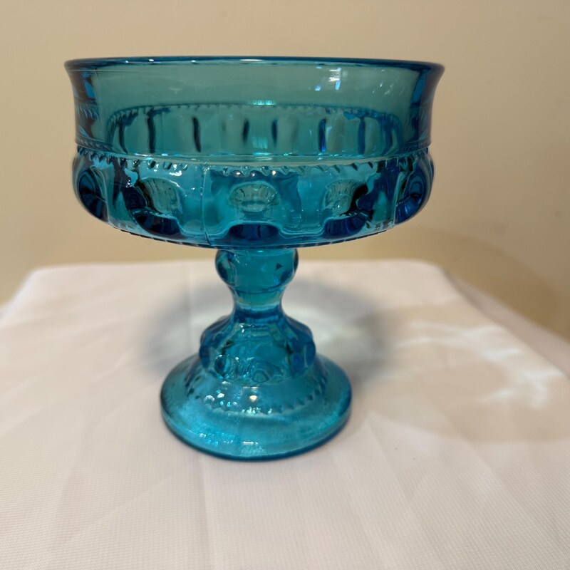 Blue Glass Compote - Etsy