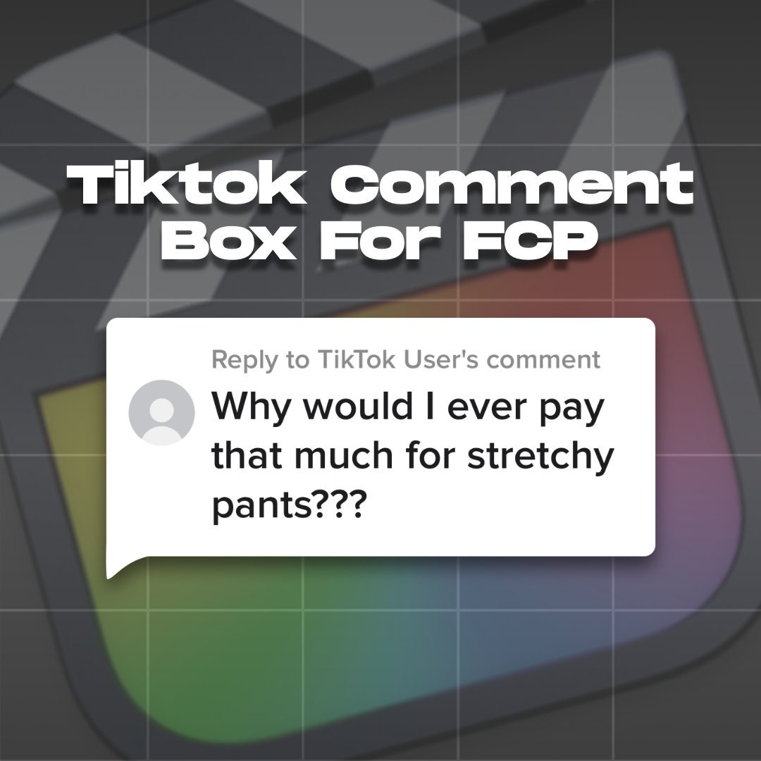 Tiktok Comment Box Template for Final Cut Pro - Etsy