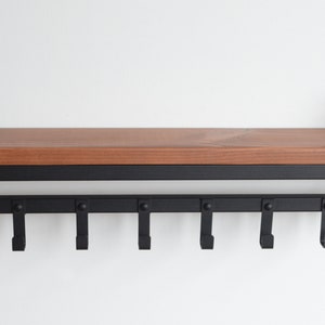 Floating Wall Mount Entryway Rack With Shelf Metal Coat Racks Unique ...