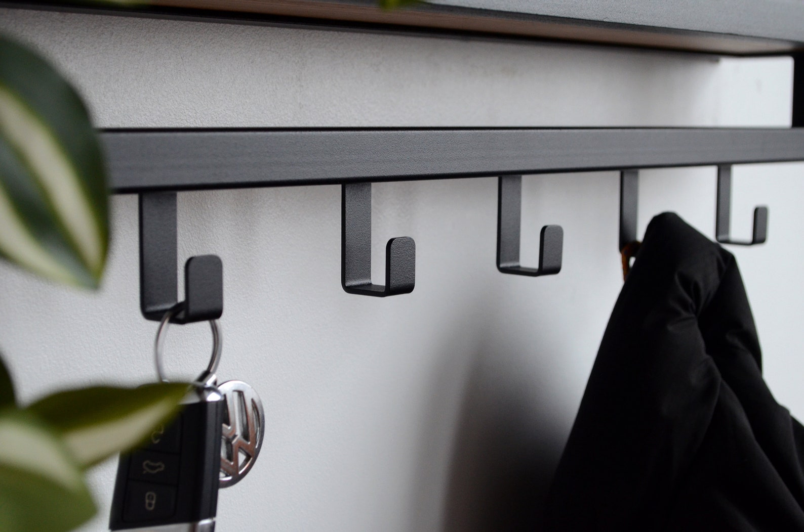 Unique Wall Mount Entryway Organizer With Hooks Modern Hallway - Etsy