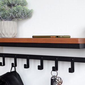 Floating Wall Mount Entryway Rack With Shelf Metal Coat Racks Unique ...