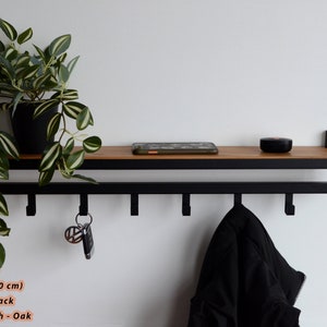 Unique Wall Mount Entryway Organizer With Hooks Modern Hallway - Etsy