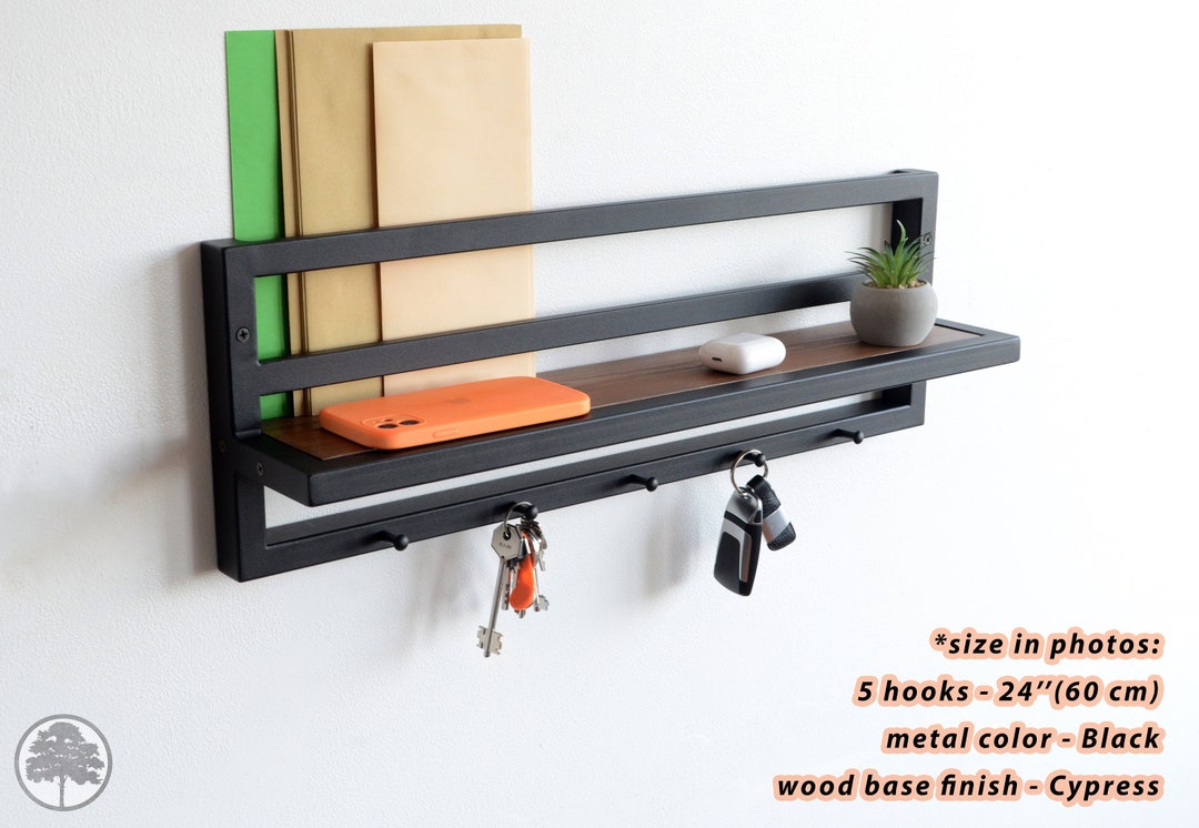 Unique Wall Mount Entryway Organizer With Hooks Modern Hallway Coat ...