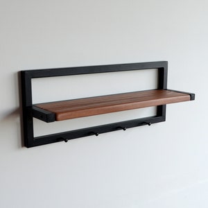 Wall Mounted Entryway Organizer With Hooks Handmade Floating - Etsy