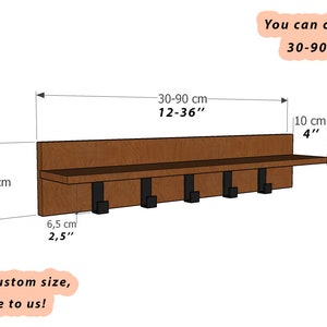 Entryway Floating Coat Rack With Shelf Unique Farmhouse Home Decor ...