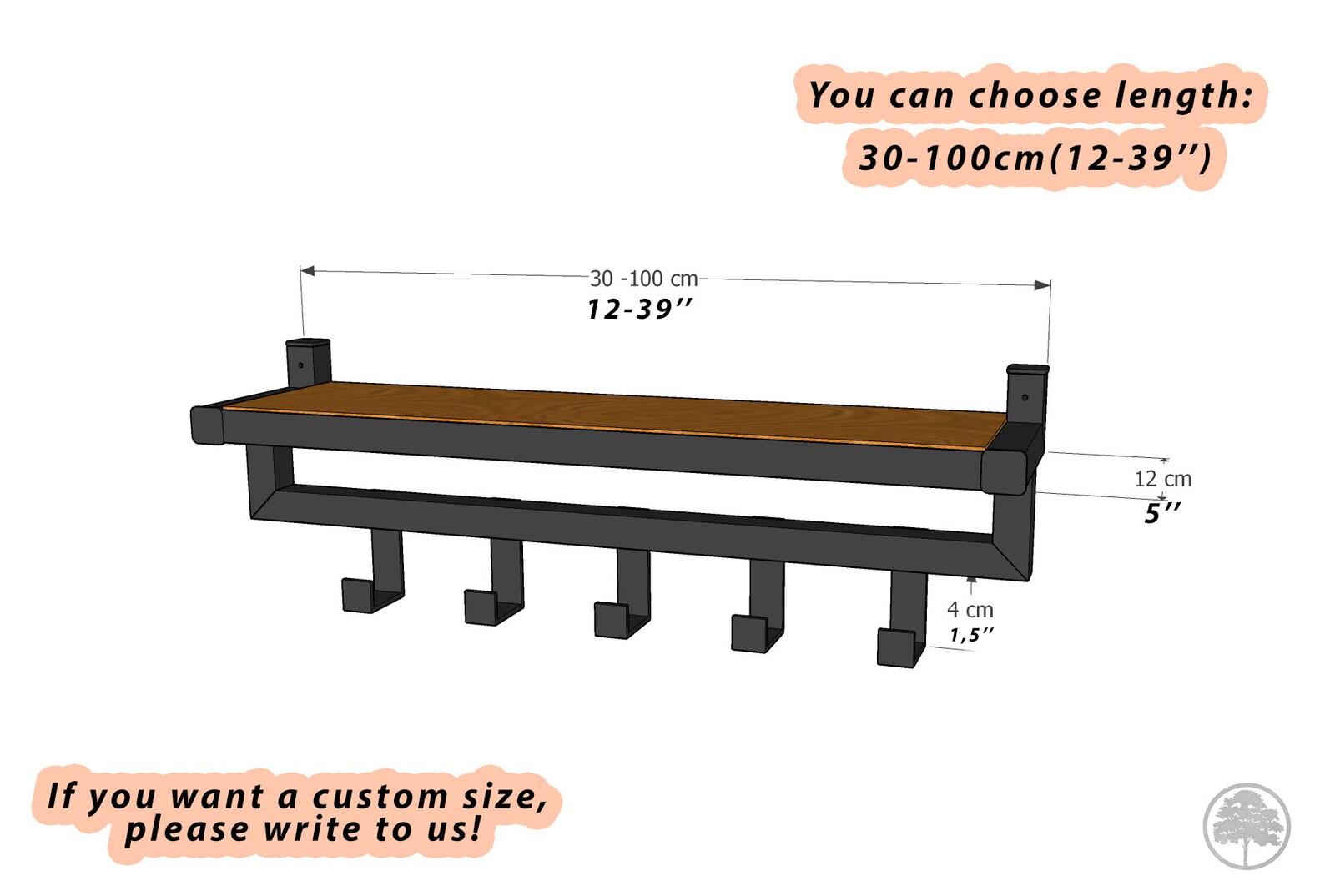 Unique Wall Mount Entryway Organizer With Hooks Modern Hallway - Etsy