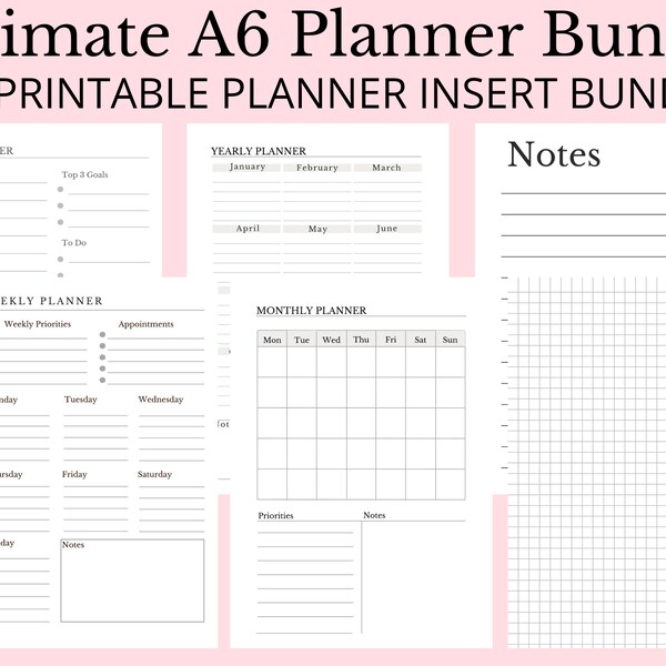 Planner Inserts - Etsy