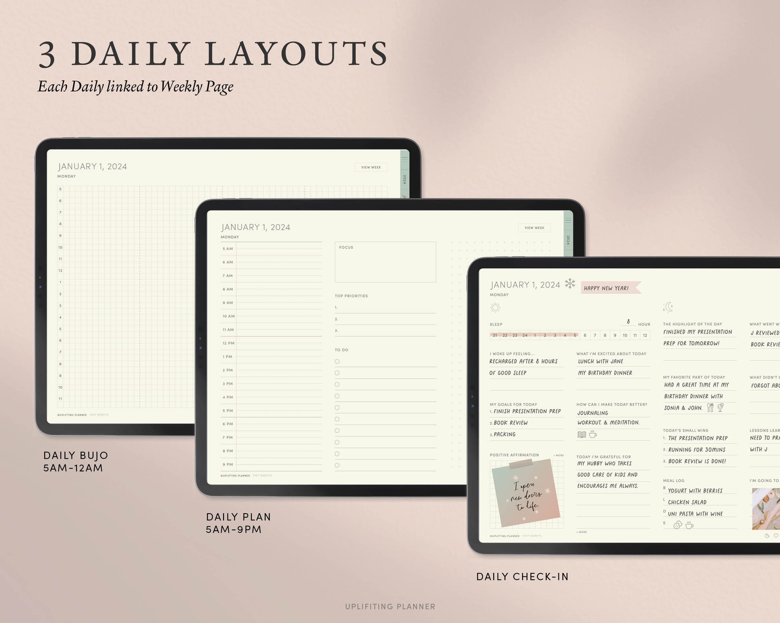 2024 Life Planner Goodnotes Weekly Digital Planner 2024 Minimalist All ...