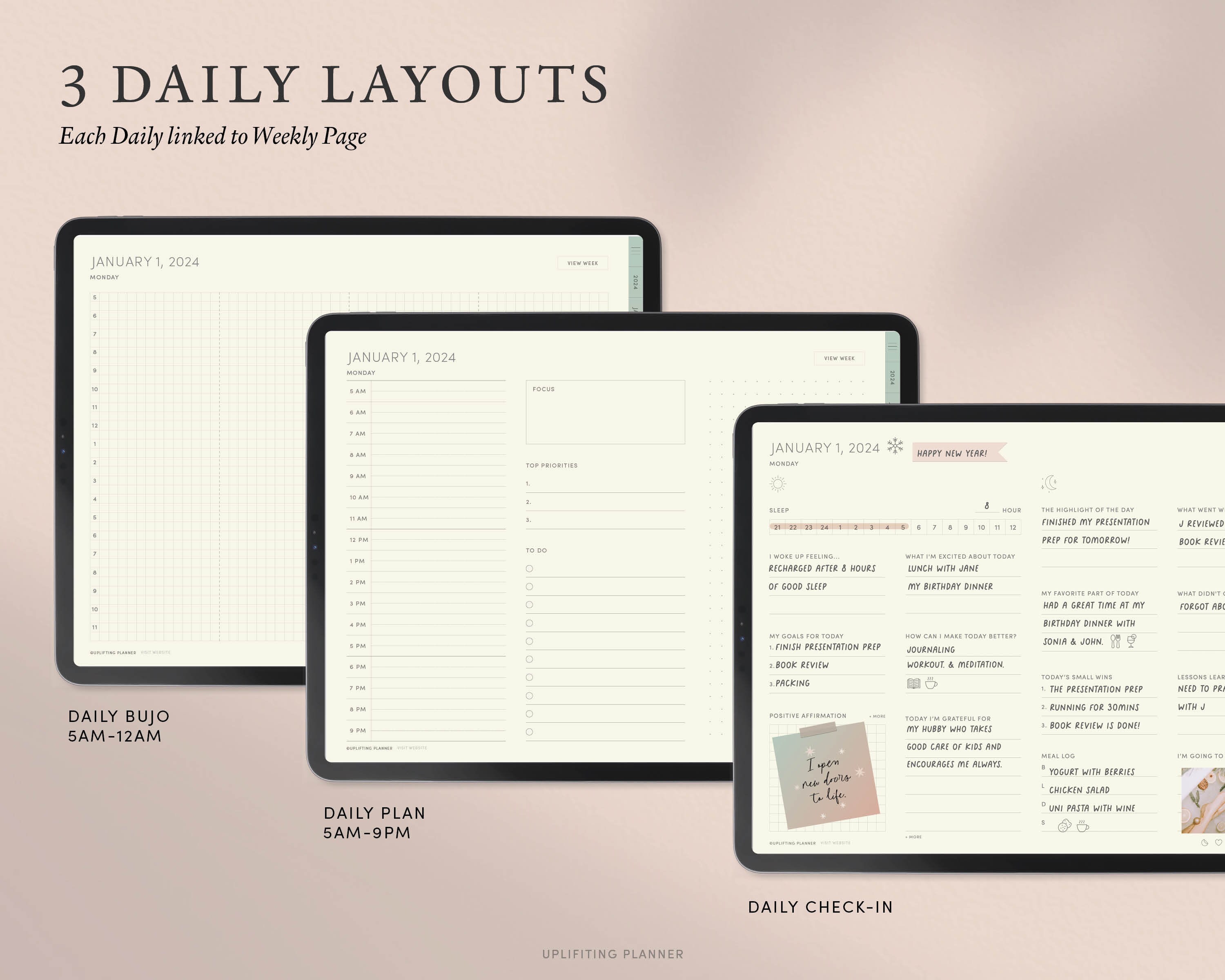 2024 Life Planner Goodnotes Weekly Digital Planner 2024 Minimalist All ...