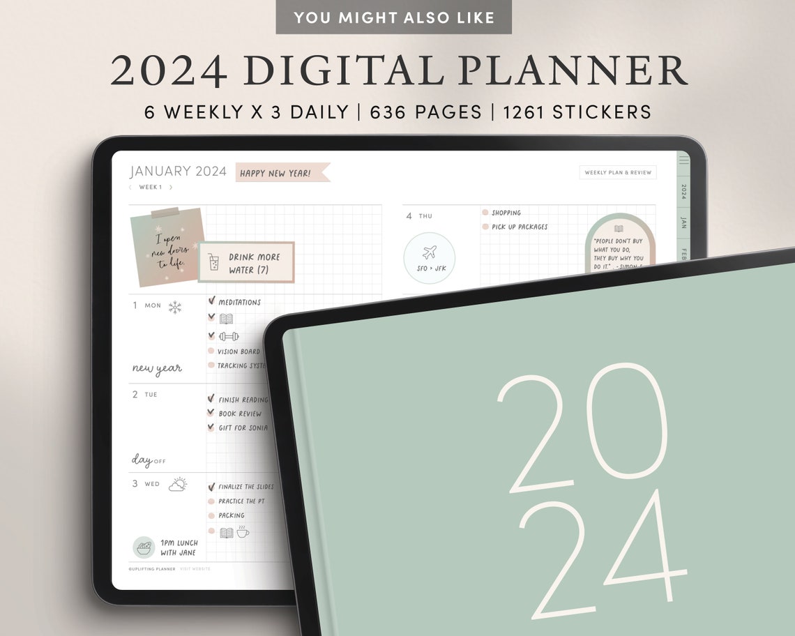 2024 Life Planner Goodnotes Weekly Digital Planner 2024 Minimalist All ...